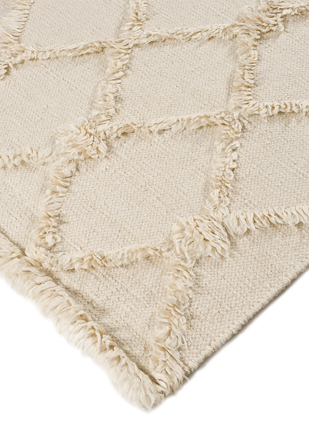 MARRAKESH ΧΕΙΡΟΠΟΙΗΤΟ ΜΑΛΛΙΝΟ ΧΑΛΙ 170x240 cm CREAM - Carpets.gr
