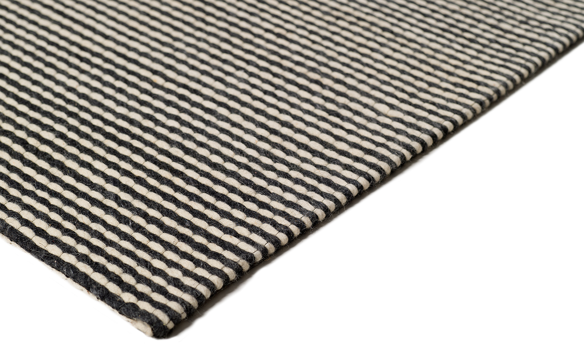 PLEX LINES ΧΕΙΡΟΠΟΙΗΤΟ ΥΦΑΝΤΟ ΧΑΛΙ 160x230 cm-117 BLACK/WHITE - Carpets.gr
