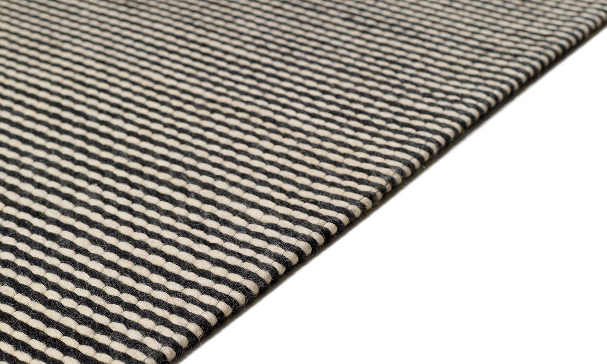 PLEX LINES ΧΕΙΡΟΠΟΙΗΤΟ ΥΦΑΝΤΟ ΧΑΛΙ 160x230 cm-117 BLACK/WHITE - Carpets.gr