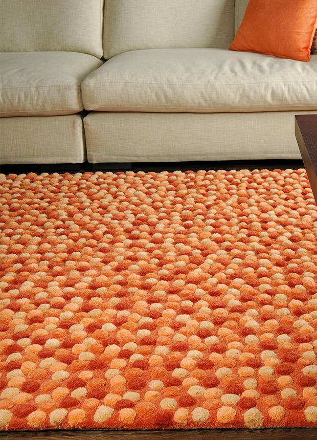 PON-PON ΧΕΙΡΟΠΟΙΗΤΟ ΧΑΛΙ 200x300 cm-RUST - Carpets.gr